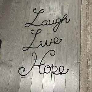 Source Unknown | Accents | Metal Words In Cursive Live Laugh Hope 6 ...